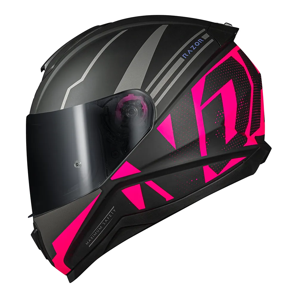 Motofama | CAPACETE NORISK FAB RAZOR FULL PRETO/ROSA FOSCO