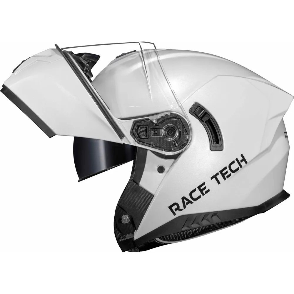Motofama | Capacete Race Tech Escamoteável Signal Monocolor Branco